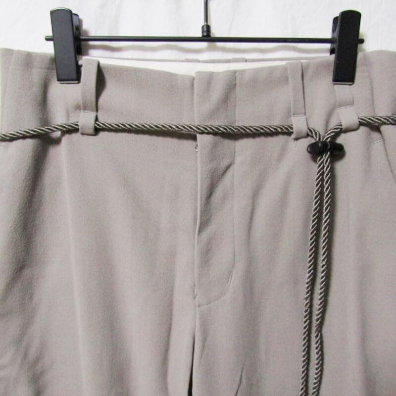 ethosens エトセンス ワイドスラックス E121-701 21SS WIDE HAREM SLACKS ハイウエスト ドローコード ...