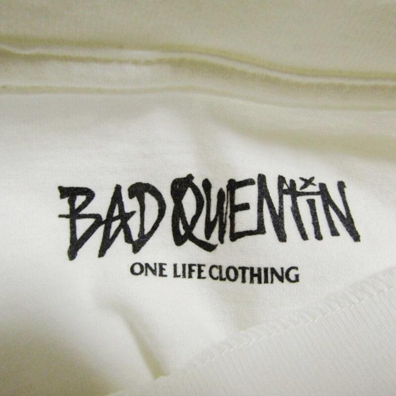 未使用 BAD QUENTIN バッドクエンティン 半袖Tシャツ BQ-C07 PRINT T-SHIRTS ホワイト 白 S タグ付き ...