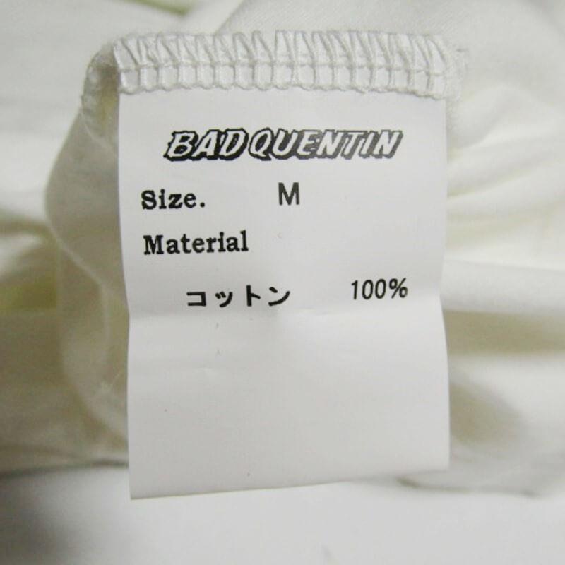 未使用 BAD QUENTIN バッドクエンティン 半袖Tシャツ BQ-C07 PRINT T-SHIRTS ホワイト 白 M タグ付き ...