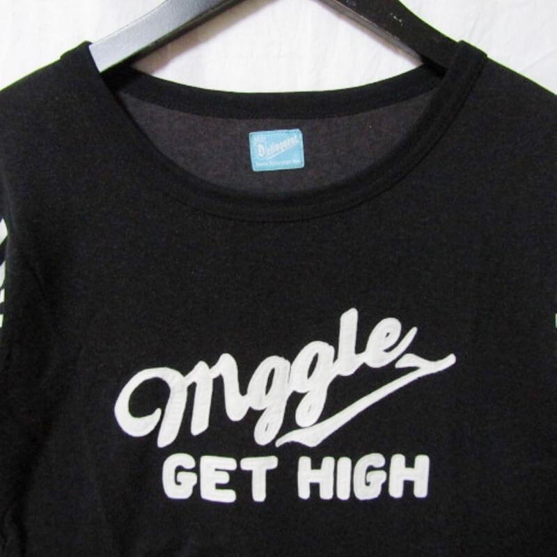 未使用 Delinquent Bros デリンクエントブロス 半袖Tシャツ DE12-42 Maggl Tee ブラック 黒 S タグ付き ...