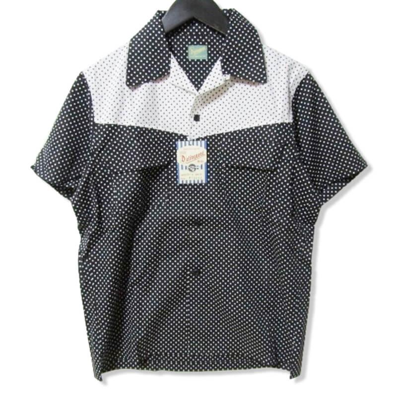 未使用 Delinquent Bros デリンクエントブロス 半袖シャツ DE13-18 オープンカラー ドット ブラック 黒 S タグ付き 27106820 : クラシック - 通販 ...