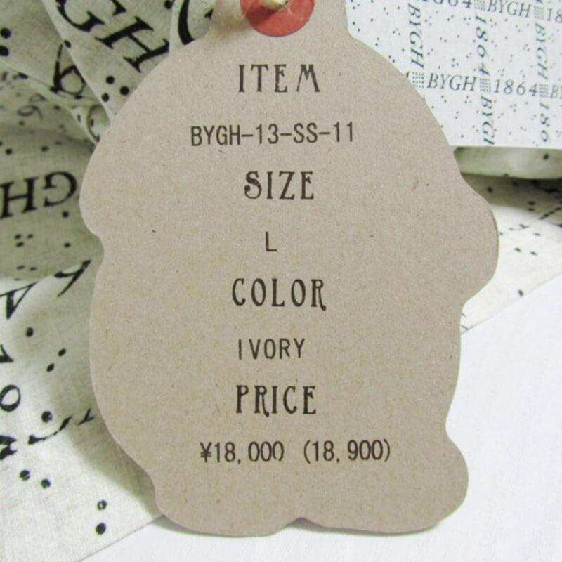 未使用 BY GLAD HAND バイグラッドハンド 半袖シャツ BYGH-13-SS-11 コットン 1864 プリント アイボリー L タグ付き 27106943 :27106943 ...