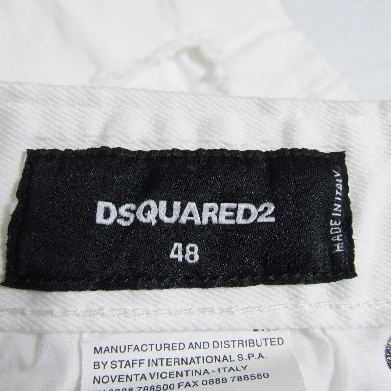 DSQUARED2 ディースクエアード デニムパンツ S78LA0680 S30188 classics kenny twist jean ホワイト 白 48 27108203 : ...