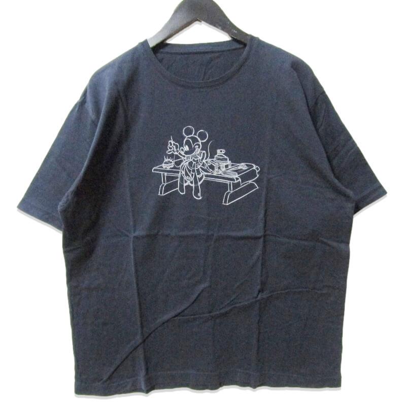 美品 Porter Classic × Disney ポータークラシック 半袖Tシャツ DP-006-2183 OHARIKO COLLECTION T-SHIRT ミッキー ネイビー M ...