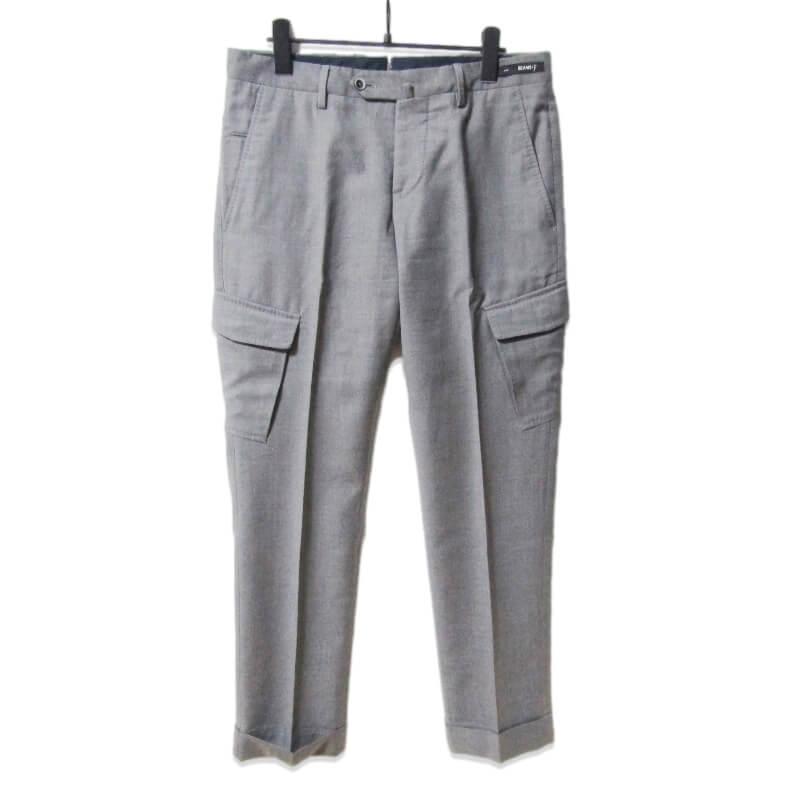 美品 PT01 × BEAMS F ピーティーゼロウーノ スラックスパンツ COVFOM AN64 ビームスF スリムフィット グレー 46 ...
