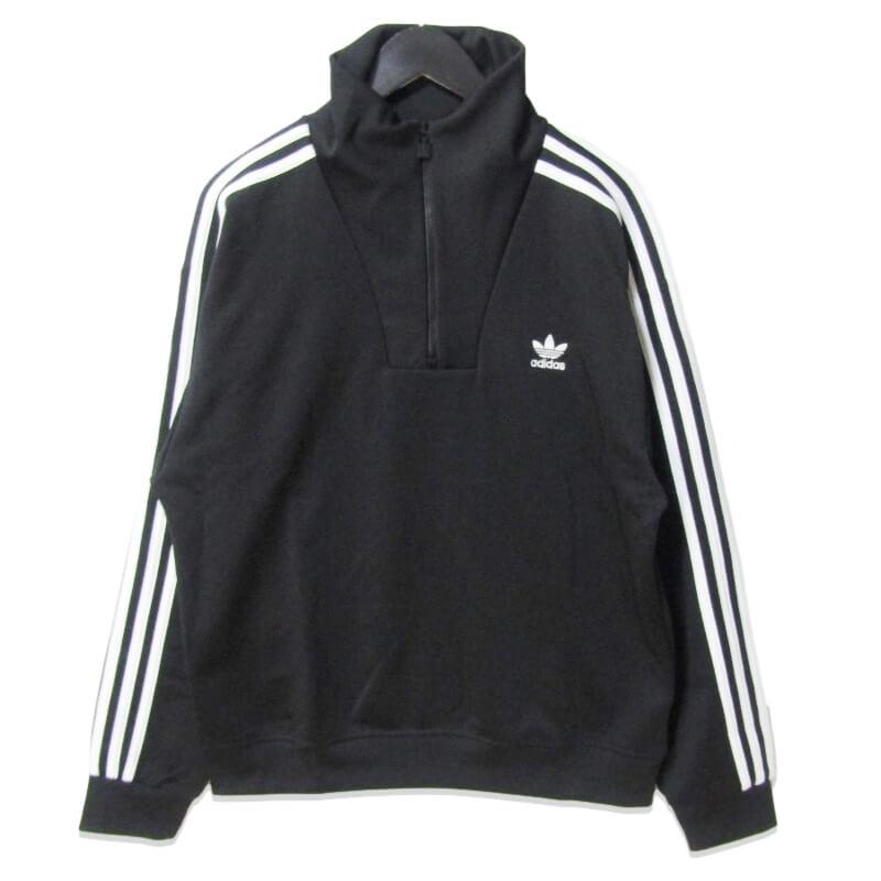 adidas アディダス ファンネルネックトラックトップ IZ4803 プルオーバー ジャージ ブラック 黒 XL 27108813 : ...
