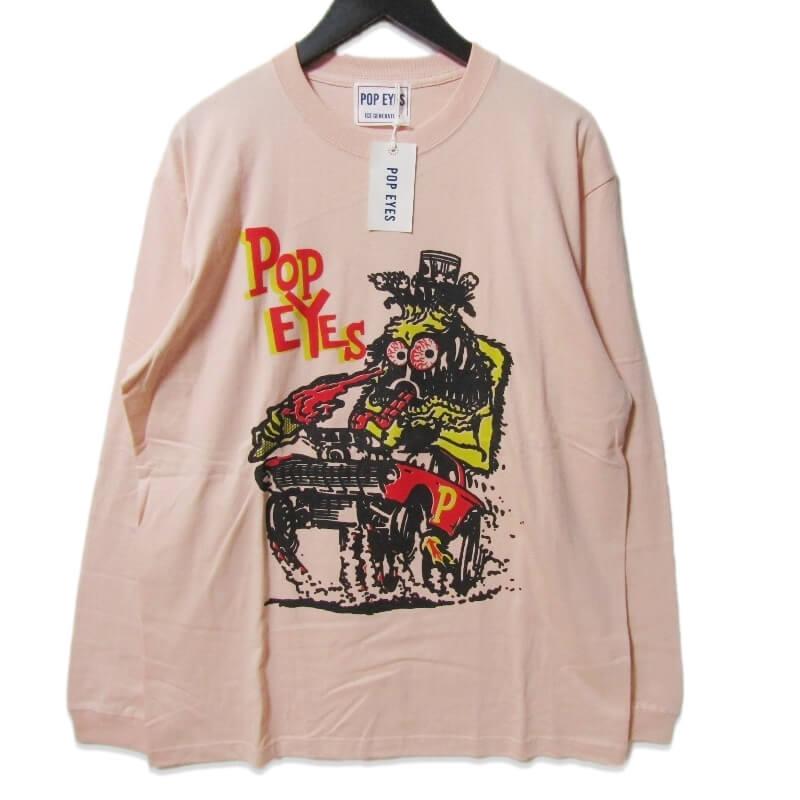 未使用 POP EYES ポップアイズ 長袖Tシャツ 23AW PPE-006 P-HEADS TEE SHIRT LS プリントT ピンク XL タグ付き 27108882 : クラシック ...