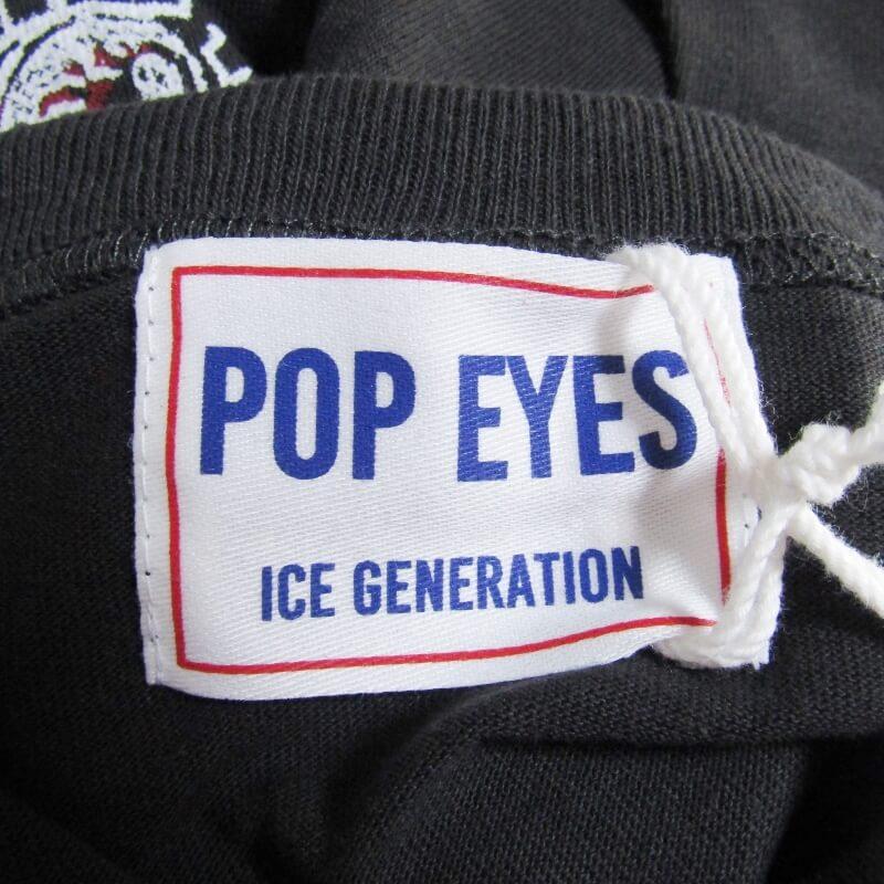 未使用 POP EYES ポップアイズ 七分袖Tシャツ 22AW PPE-004 Baseball Tee ICE GENERATION ベースボールTee ブラック XL 27108925 ...