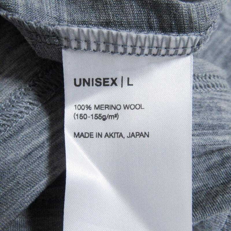 山と道 ヤマトミチ 長袖Tシャツ 100% Light Merino Long Sleeve メリノウール クルーネック 日本製 ライトグレー Gray Marl L 27109808 ...