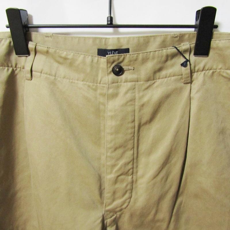 未使用 YLEVE イレーヴ FINX COTTON LAMIE TWILL TROUSERS 170-4240010 トラウザーズパンツ ...
