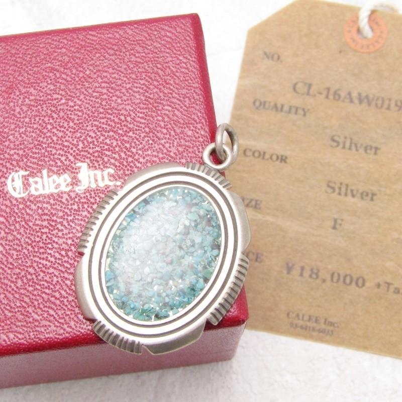 未使用 CALEE キャリー TURQUOISE LARGE HEAD CL-16AW009AC ターコイズ ペンダント シルバー トップ ...