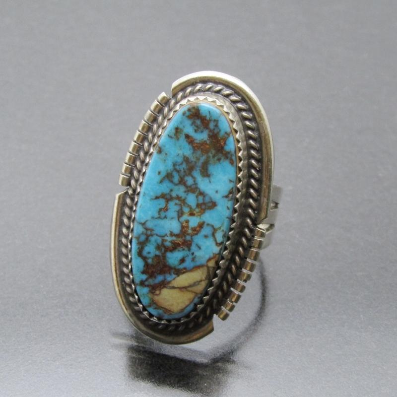 Navajo ナバホ族 リング パイロットマウンテン ターコイズ Navajo ナバホ族 リング パイロットマウンテン ターコイズ