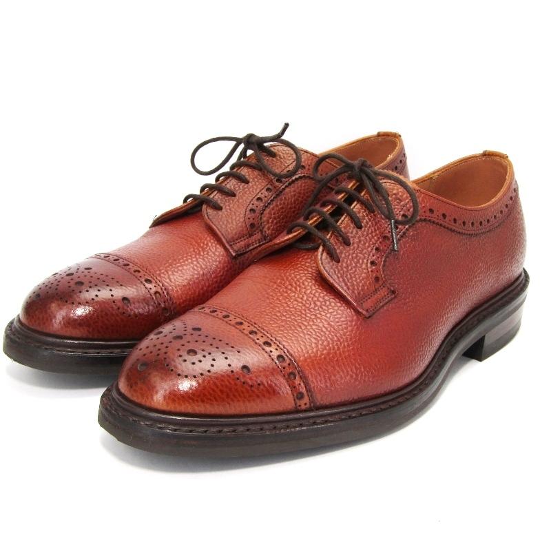 美品 CHEANEY チーニー TENTERDEN 2R グレインカーフ テンターデン ダイナイトソール マホガニー UK7F 箱付シューズ ...