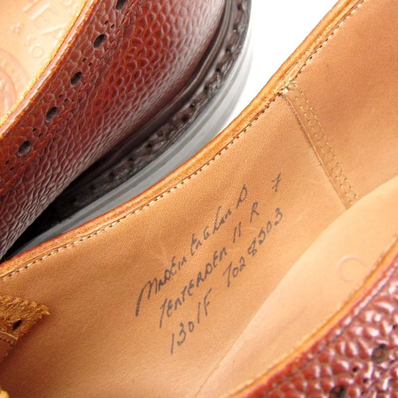 美品 CHEANEY チーニー TENTERDEN 2R グレインカーフ テンターデン ダイナイトソール マホガニー UK7F 箱付シューズ ...