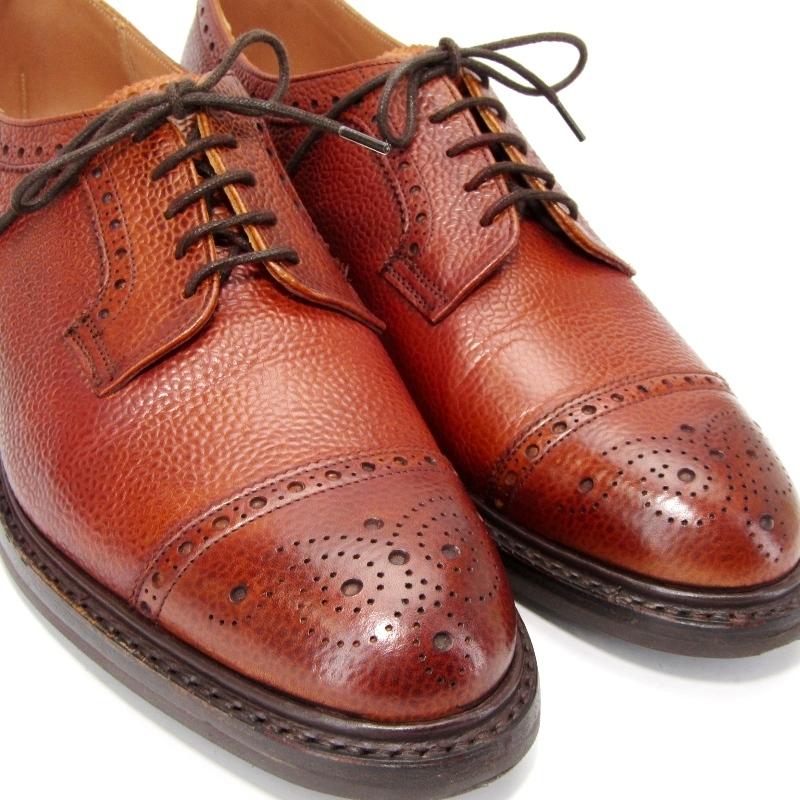 美品 CHEANEY チーニー TENTERDEN 2R グレインカーフ テンターデン ダイナイトソール マホガニー UK7F 箱付シューズ ...