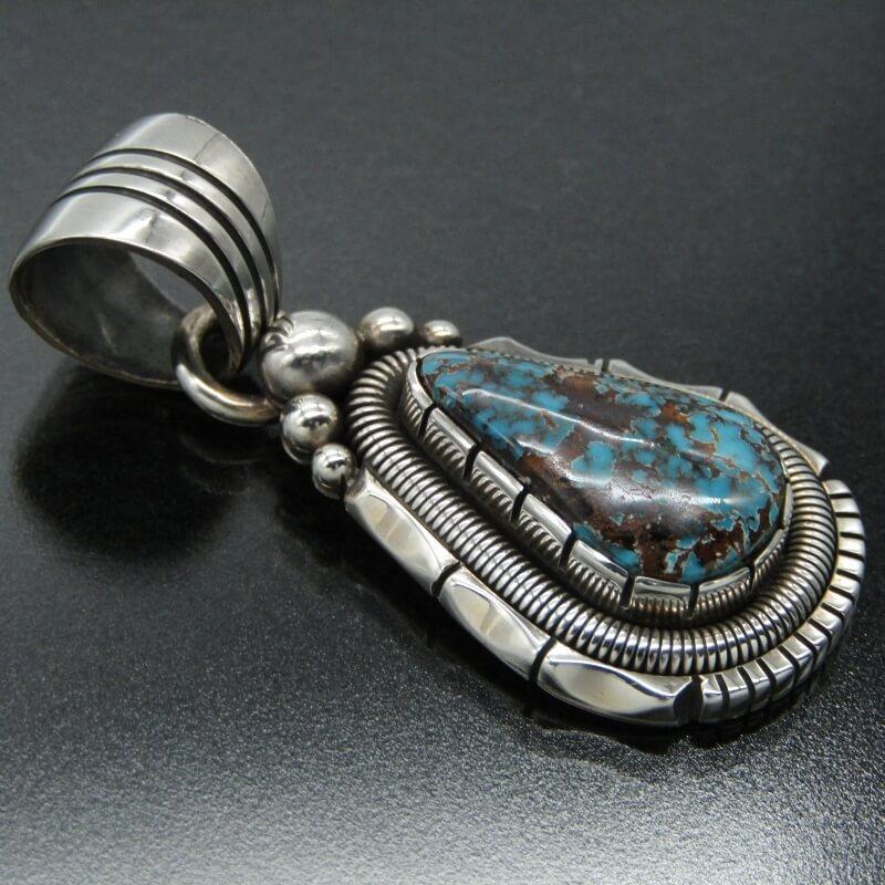 美品 Wil Vandever ナバホ族 ペンダント ターコイズ ウィルバンデバー ロイストン ネックレストップ 28005631 ...