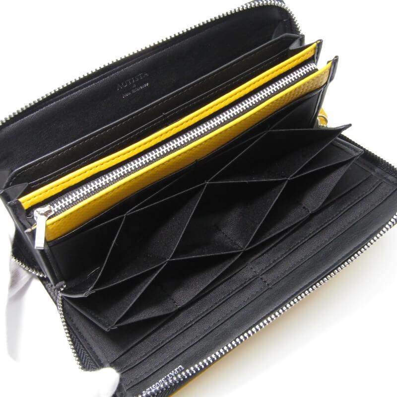 美品 AUTISTA アウティスタ 長財布 AUT-012 エヴォルヴィ Evolvi ラウンドファスナー 大容量 メンズ イエロー×ブラック 28005895 : クラシック - 通販 ...