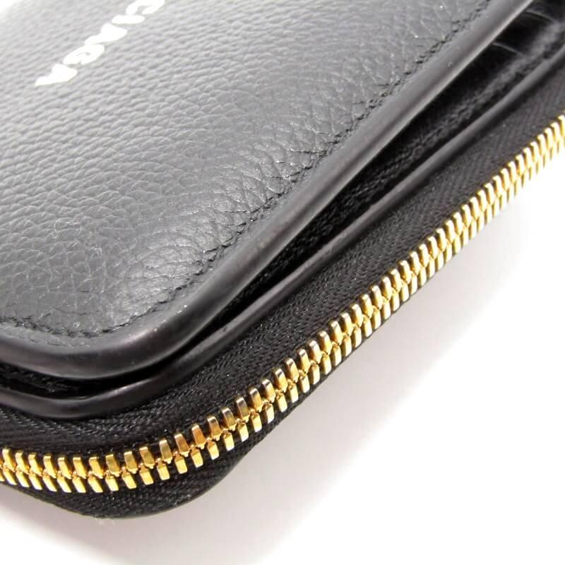 BALENCIAGA バレンシアガ 二つ折り財布 650871 1IZIM 1090 ロゴ バイフォールド ウォレット ブラック 黒 ...