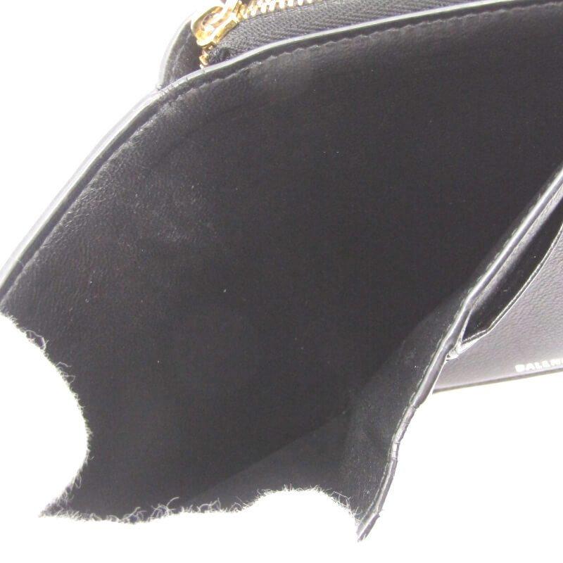 BALENCIAGA バレンシアガ 二つ折り財布 650871 1IZIM 1090 ロゴ バイフォールド ウォレット ブラック 黒 ...