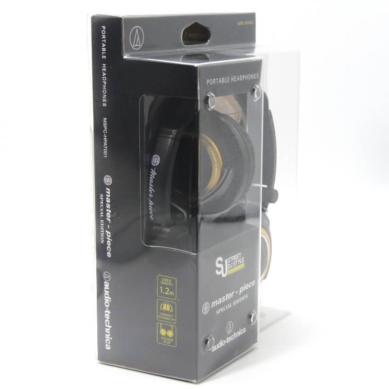 未使用 master-piece × audio-technica マスターピース ポータブル ヘッドホン ATH-SJ55 オーディオテクニカ 別注コラボ 黒 28006783 ...