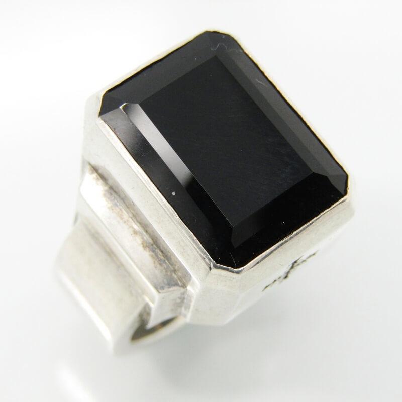 Ark silver accessories アーク リング ジュエル オニキス ARKR-0027OXSV SV925 スクエアストーン ...