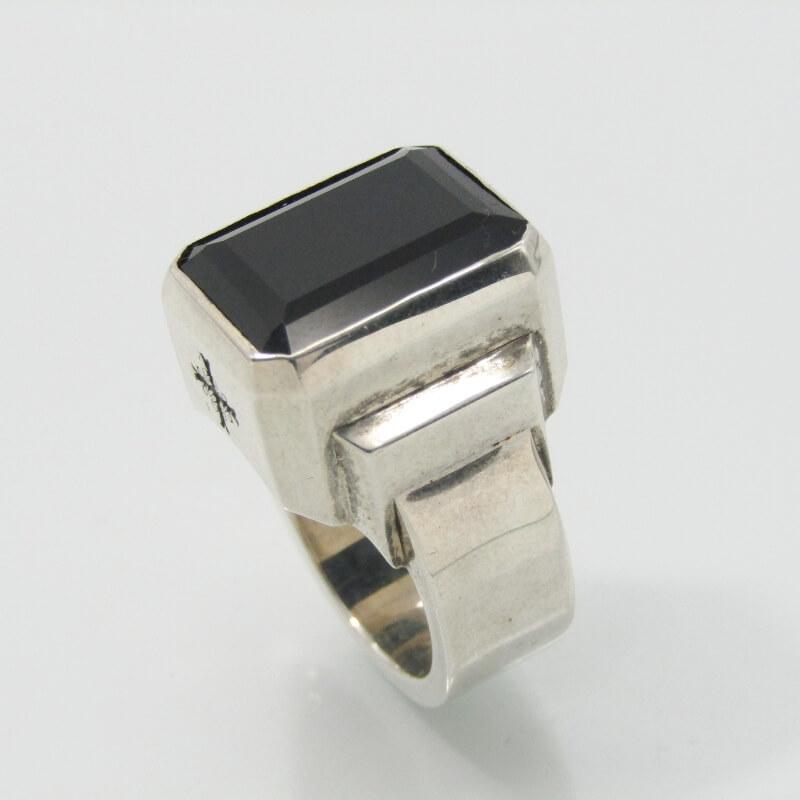 Ark silver accessories アーク リング ジュエル オニキス ARKR-0027OXSV SV925 スクエアストーン ...