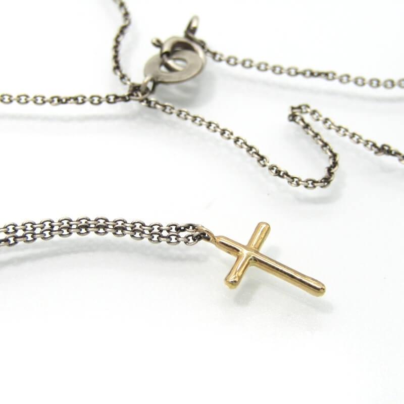 MASATO INOUE マサトイノウエ ネックレス PT-CRS037YG クロス モチーフ K18チャーム SV925 チェーン ハンドメイド 日本製 28007046 : クラシック ...
