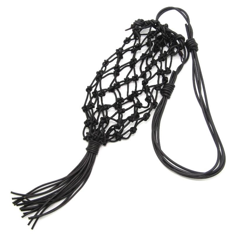 Hender Scheme 美品 エンダースキーマ レザーネストバッグ ro-rb-nbl leather nest bag 巾着型 ネット ブラック 黒 28007155 : クラシック ...