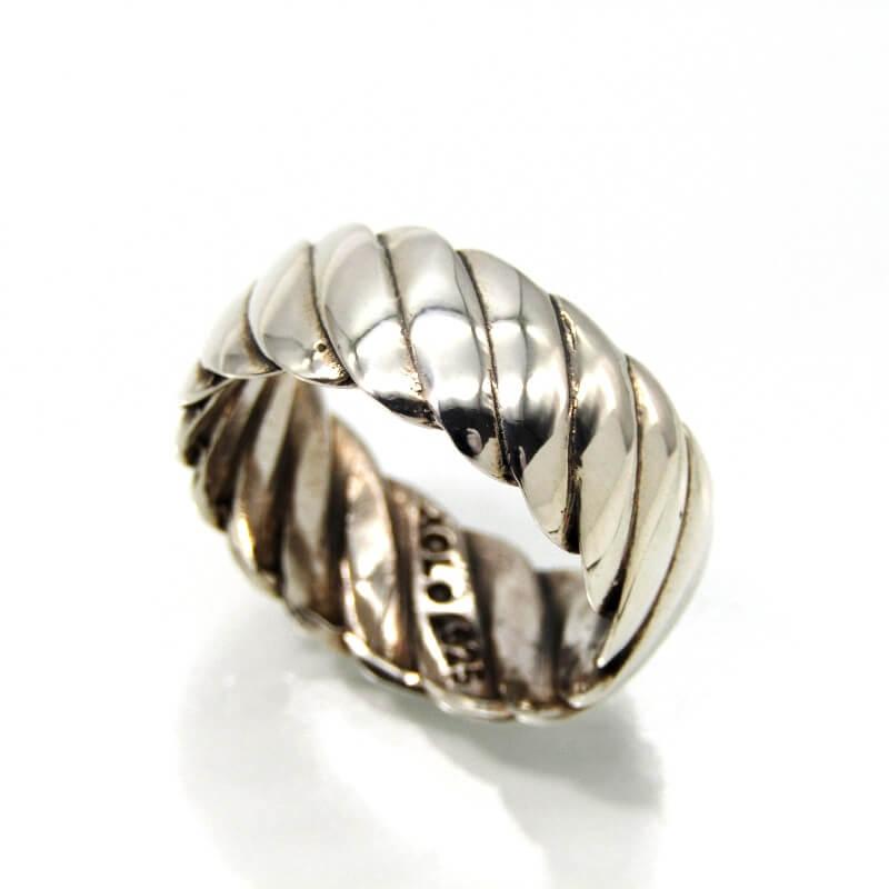 未使用 XOLO JEWELRY ショロ リング Wide Rope Ring L XOR021 ワイドロープ ツイスト SV925 TAXCO メキシコ製 19号 28007238 ...