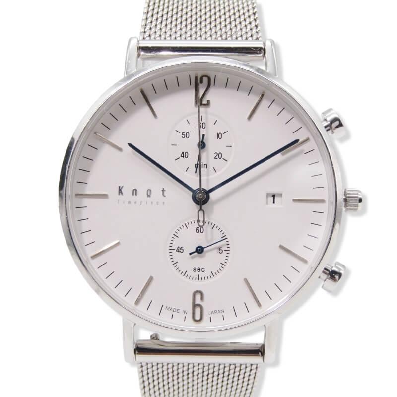 Knot ノット CC-39SVWH クロノグラフ 39mm 本体のみ クオーツ メンズ メッシュベルト SS シルバー ホワイト 28007469 : クラシック - 通販 - Yahoo ...