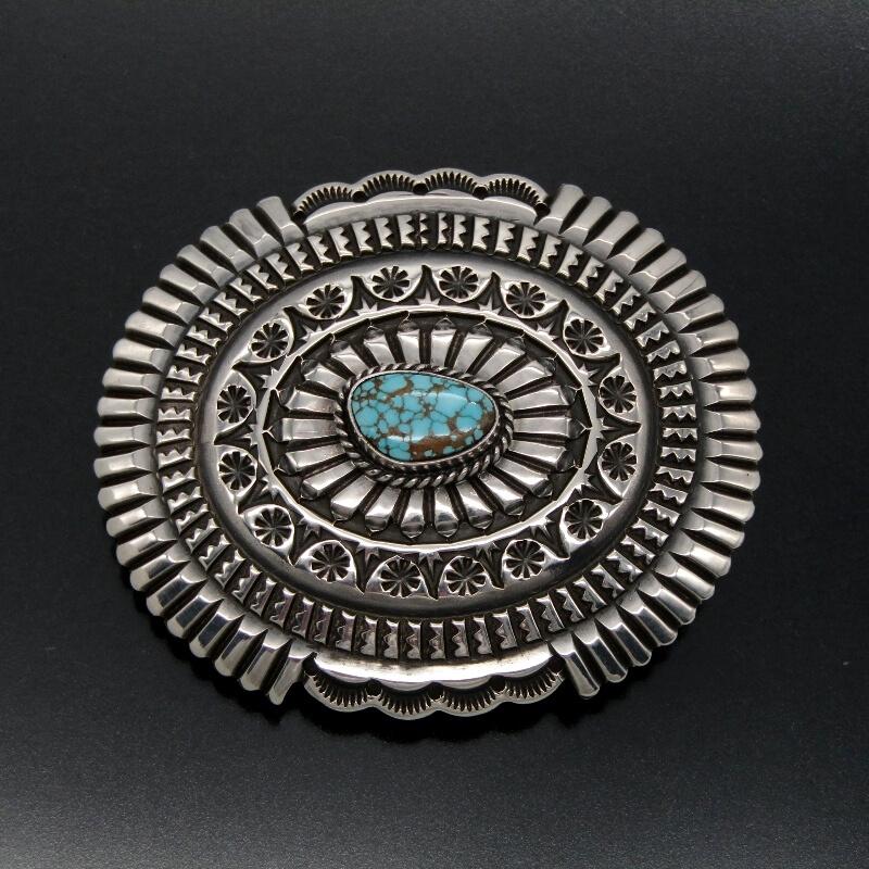 美品 Sunshine Reeves ナバホ族 バックル ナンバーエイト サンシャインリーブス ターコイズ スタンプ 28007645 ...