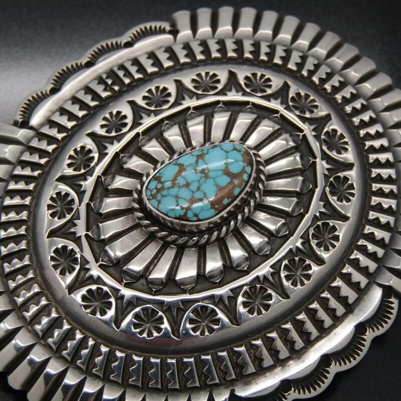 美品 Sunshine Reeves ナバホ族 バックル ナンバーエイト サンシャインリーブス ターコイズ スタンプ 28007645 ...