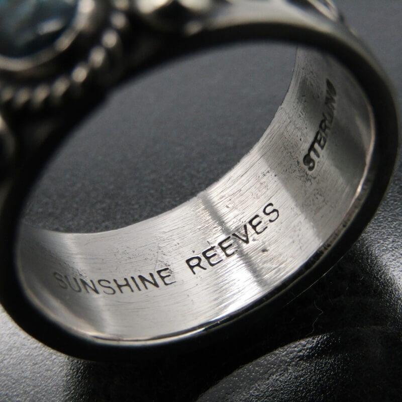 Sunshine Reeves ナバホ族 リング ターコイズ サンシャインリーブス スタンプワーク 指輪 25号 28007648 : ...
