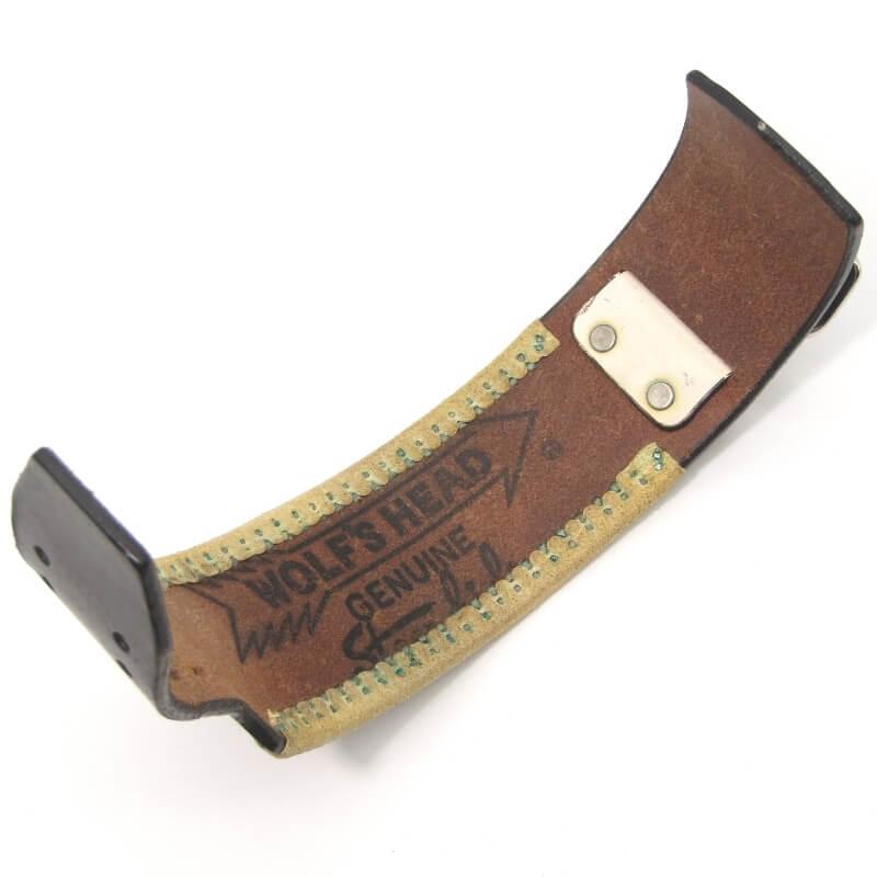 WOLF'S HEAD ウルフズヘッド レザーブレスレット スタッズ wrist band リストバンド 50mm ダブルピン 本革 ...