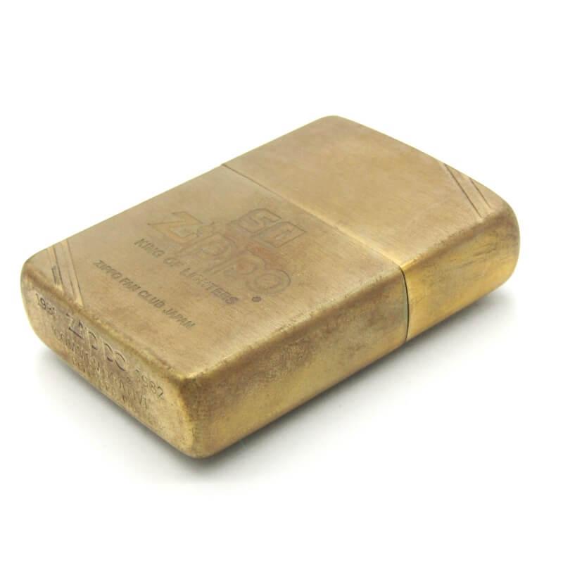 ZIPPO ジッポー SOLID BRASS 1932-1982 COMMEMORATIVE FAN CLUB JAPAN 50周年記念 ブラス コメモラティブ ダイアゴナルライン ...