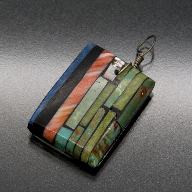 Joe & Angie Reano サントドミンゴ族 ペンダント モザイクインレイ JAR ジョーアンドアンジーレアノ ネックレストップ ...