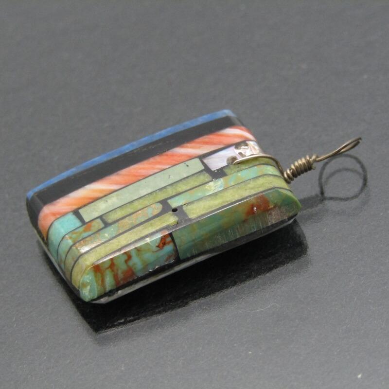 Joe & Angie Reano サントドミンゴ族 ペンダント モザイクインレイ JAR ジョーアンドアンジーレアノ ネックレストップ ...