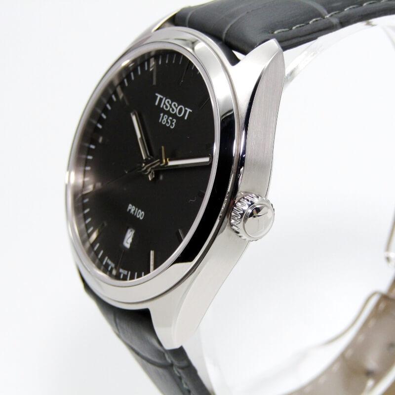 美品 TISSOT ティソ PR100 T101.410.16.441.00 T101410A T-CLASSIC 39mm レザー クオーツ ...