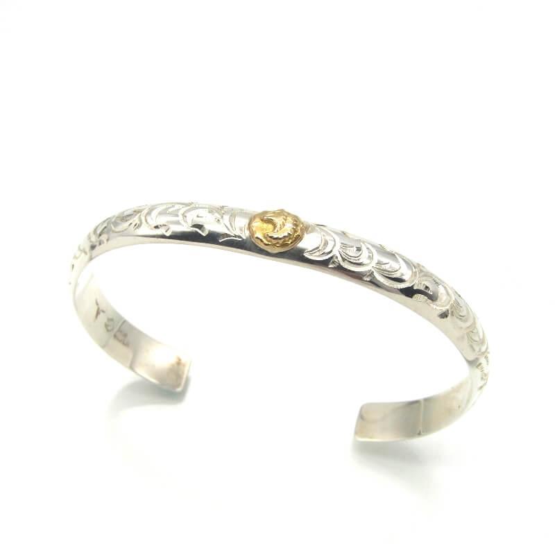 TADY&KING タディアンドキング バングル コウマル GP付き アラベスク Mサイズ tkb-058 K18 GPウルフ 甲丸 SV925 28009129 : 28009129 ...