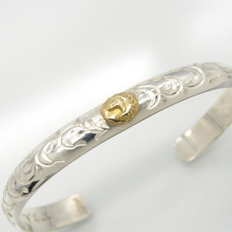 TADY&KING タディアンドキング バングル コウマル GP付き アラベスク Mサイズ tkb-058 K18 GPウルフ 甲丸 SV925 28009129 : 28009129 ...