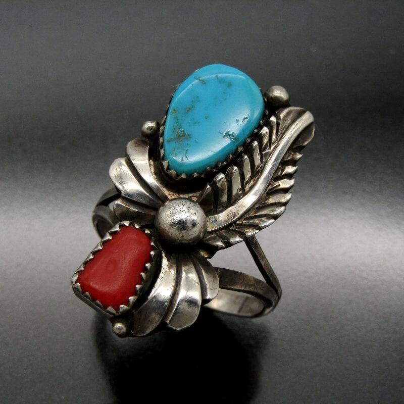 Navajo ナバホ族 リング ターコイズ コーラル シルバー 指輪 メンズ レディース 16号 28009357 : クラシック - 通販 - Yahoo!ショッピング