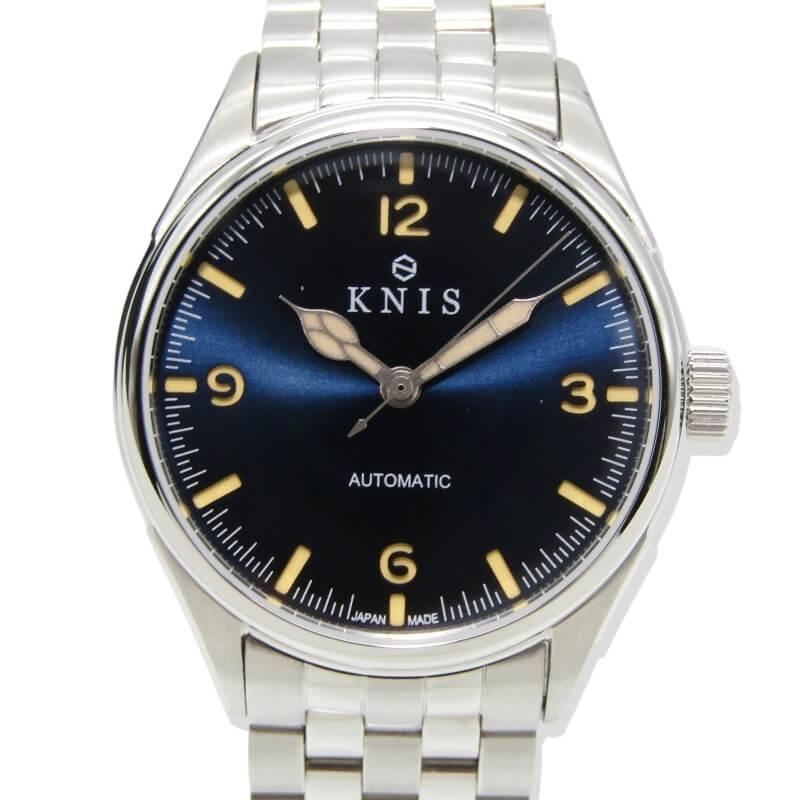 KNIS ニス レトロモダン スーパールミノバ KN002-BL 自動巻き KN002MT 38mm MIYOTA SS 日本製 アナログ ブルー 28009630 : クラシック - 通販 ...