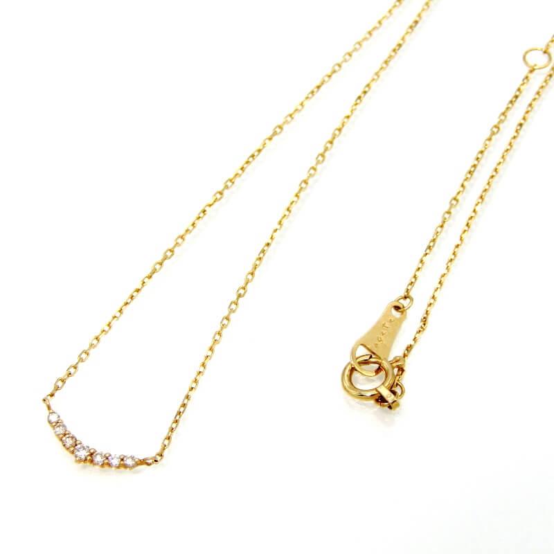 agete アガット ネックレス 10124116420 K10 YG ダイヤモンド 0.05ct イエローゴールド 7石 レディース 28009731 : クラシック - 通販 ...