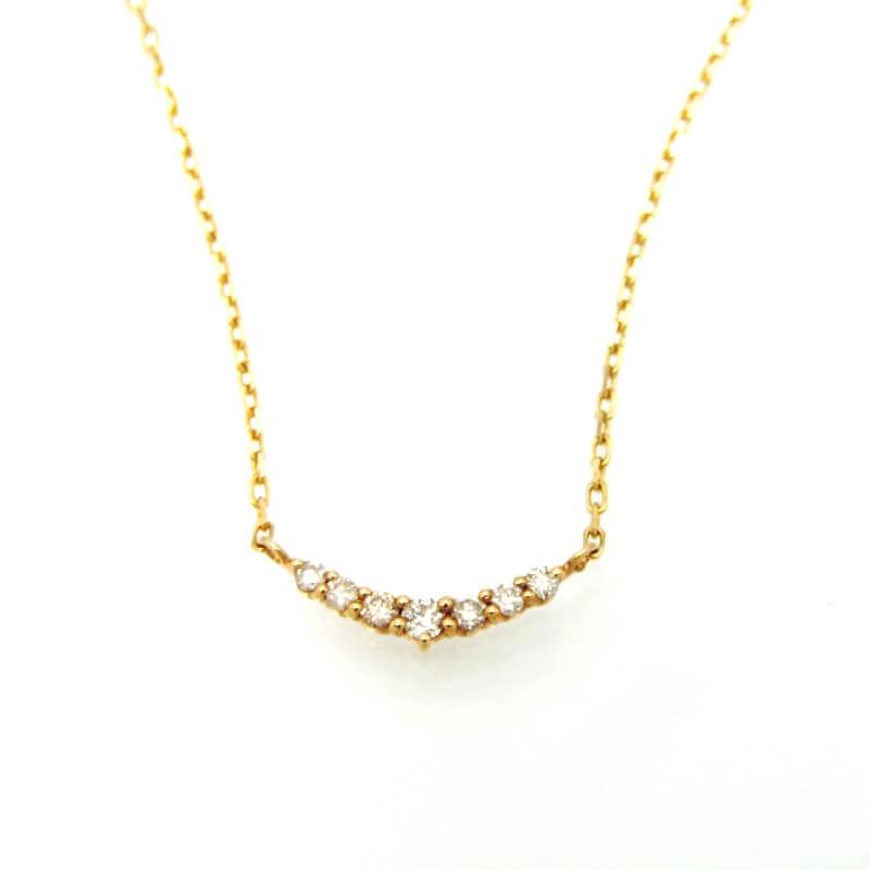 agete アガット ネックレス 10124116420 K10 YG ダイヤモンド 0.05ct イエローゴールド 7石 レディース 28009731 : クラシック - 通販 ...