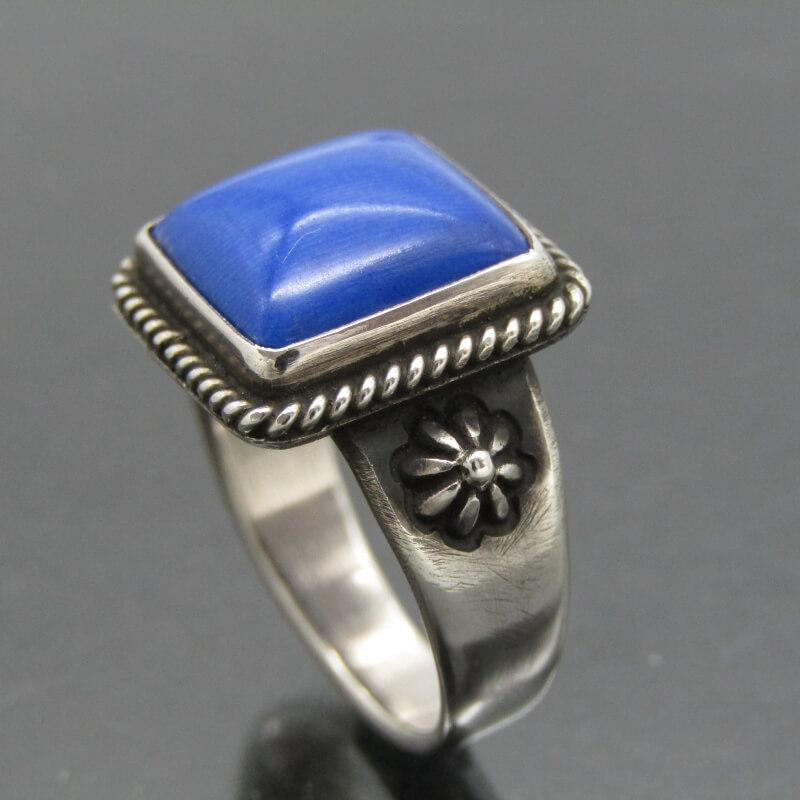 美品 Edison Sandy Smith ナバホ族 リング ラピスラズリ エディソンサンディスミス メンズ レディース 指輪 14.5号 ...