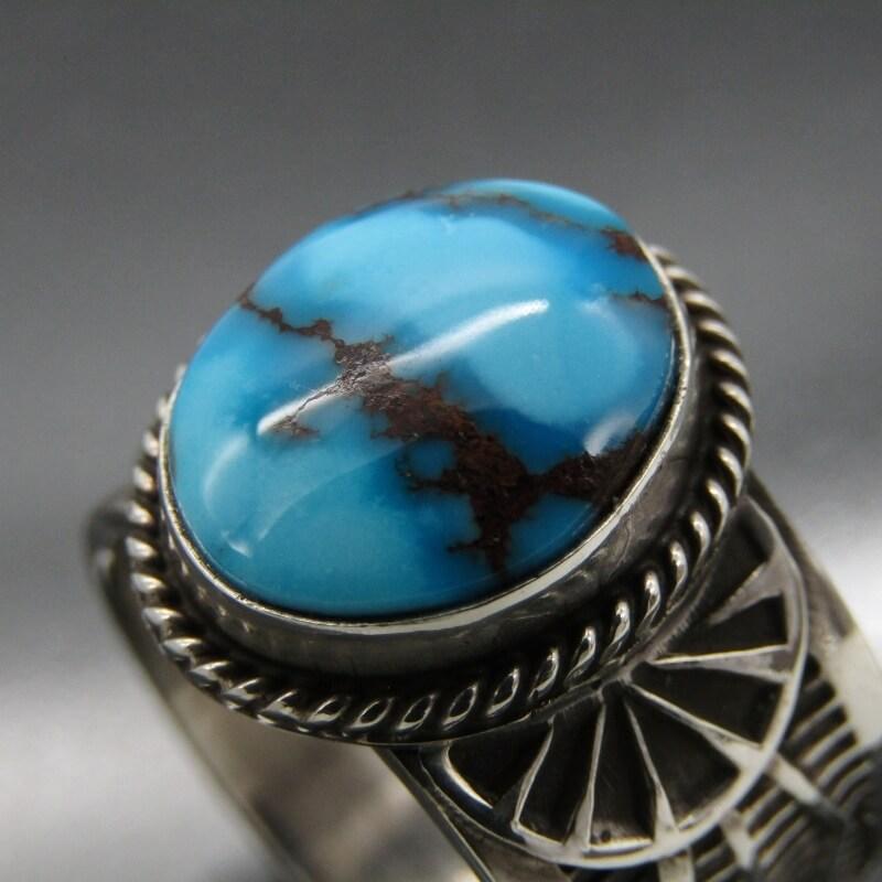 美品 Sunshine Reeves ナバホ族 リング ターコイズ?スタビライズドエジプシャン サンシャインリーブス スタンプワーク 23号 ...