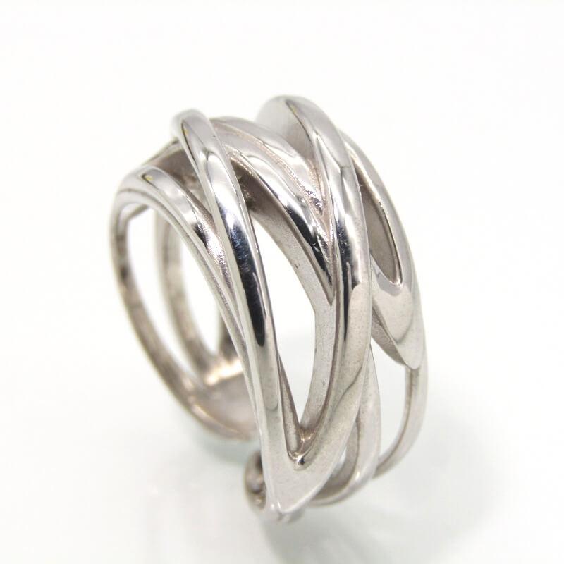 美品 CTHY シティ リング HIGH-END ORGANIC RING RHODIUM ハイエンド オーガニック SV950 ロジウムメッキ 21号 28010109 : クラシック ...