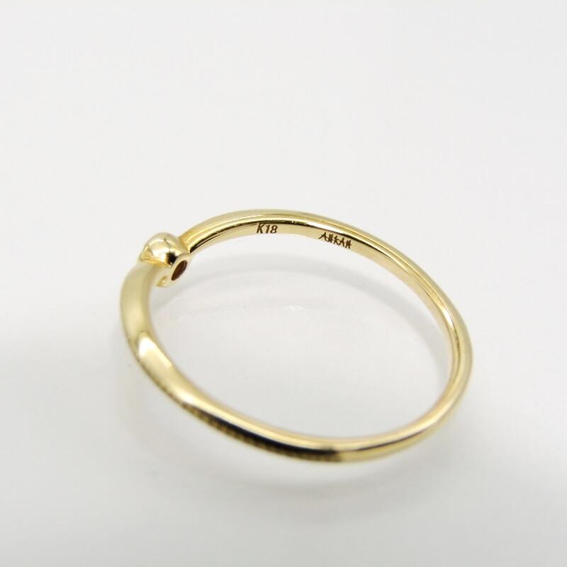 美品 AHKAH アーカー ジェルム リング AB1726010200 K18YG イエローゴールド 1石 ダイヤモンド 0.02ct レディース 3号 28010127 : クラシック ...