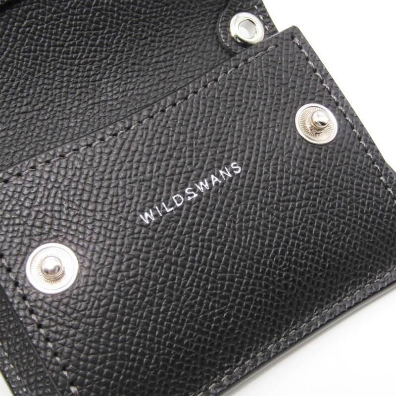 WILDSWANS 美品 ワイルドスワンズ 小銭入れ TONGUE GMM別注 ベイカーロシアンカーフ EYELET タング コインケース ブラック 黒 28010312 : クラシック ...
