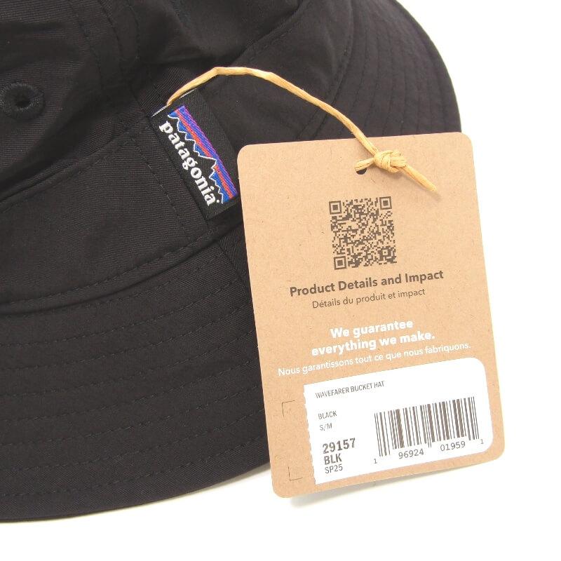 patagonia 未使用 Patagonia パタゴニア バケットハット 29157 SP25 S/M 24SS Wavefarer Bucket Hat バケツハット ブラック 黒 ...